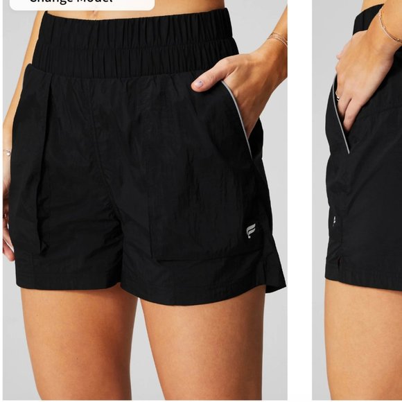 Fabletics | Shorts | Fabletics Ultra Highwaisted Piped Nylon Short ...